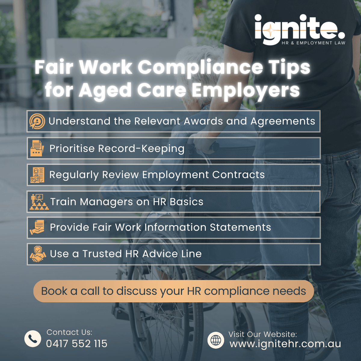 Ignite HR | Fair Work Compliance Tips for Aged Care Employers
